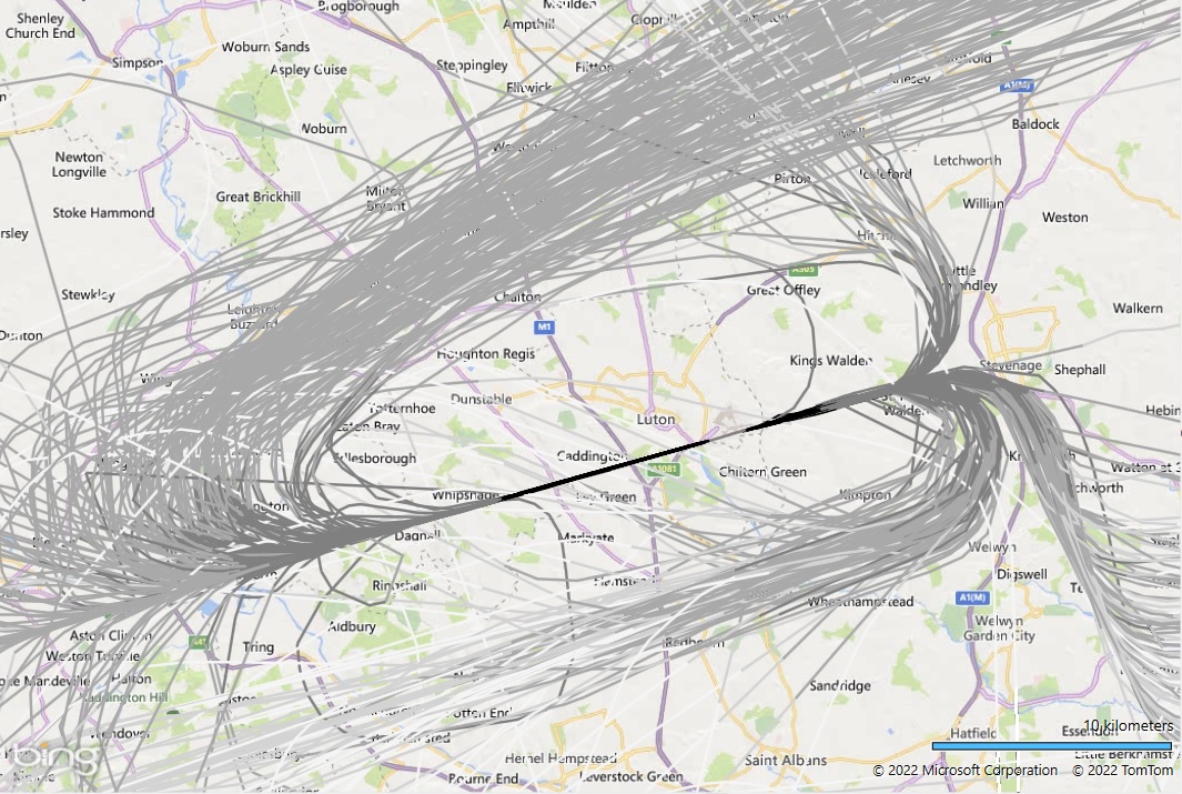 Luton Airport flight tracks – Say NO to Luton Airport Expansion